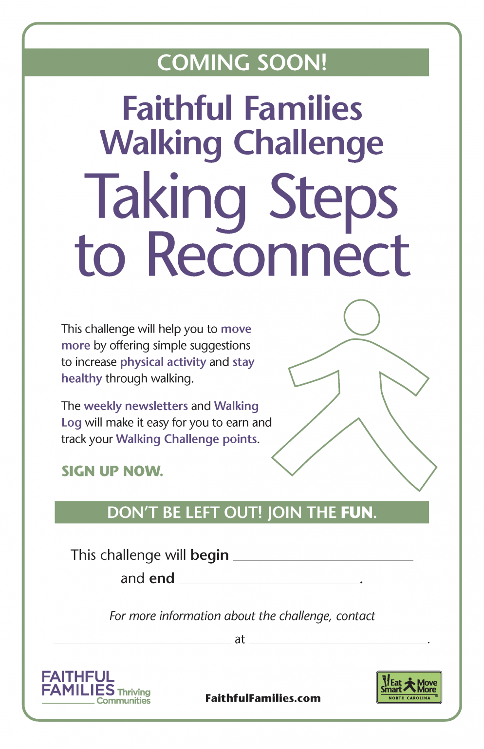Virtual Walking Challenge 2021 - Faithful Families Thriving Communities
